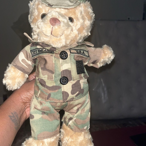 Personalized Army Teddy Bear - Etsy