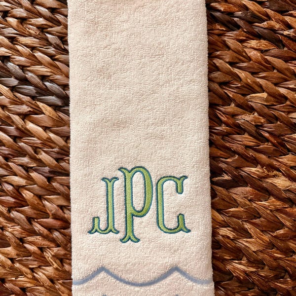 Fishtail Monogram 2 Color Embroidery Font, 5 Sizes 8 Formats + BX ...