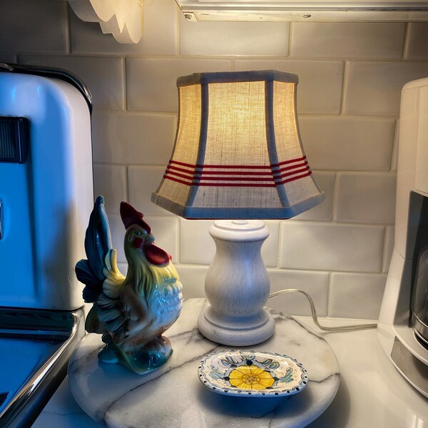 Grandma Moses Bridge Lamp Shade, Lampshade Threads Onto Floor Lamp ...