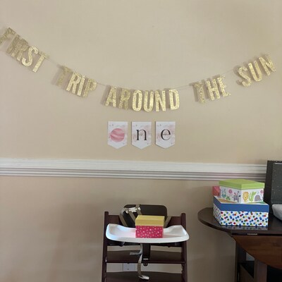 First Trip Around the Sun Banner Sun Moon Planet 1st Birthday - Etsy
