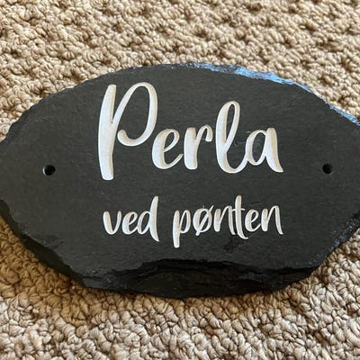 Rustic Slate House Sign 25cm X 12cm House Nameplates Address Signs ...