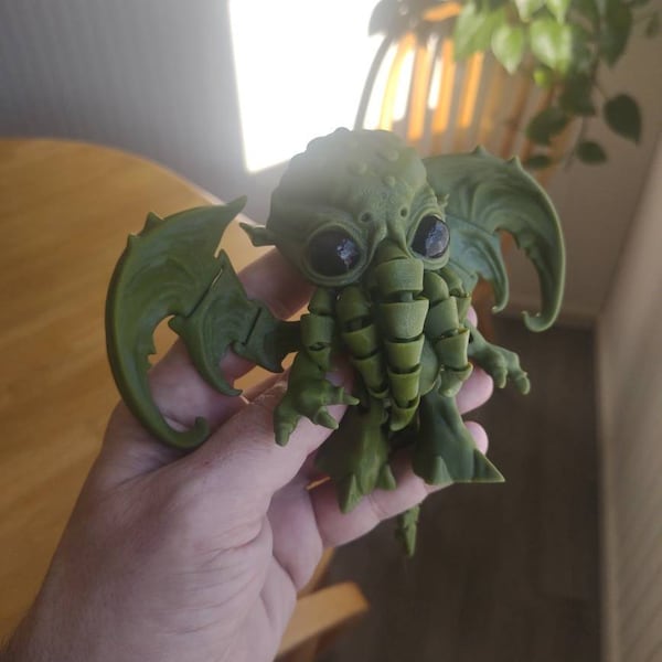 3D Printed Articulated Cryptid | Cthulhu | Hand-painted | Made-to-order ...