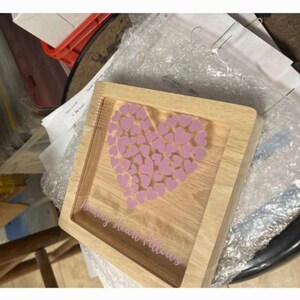 Shimmering Light up Personalized Custom Party Box Table Decoration ...