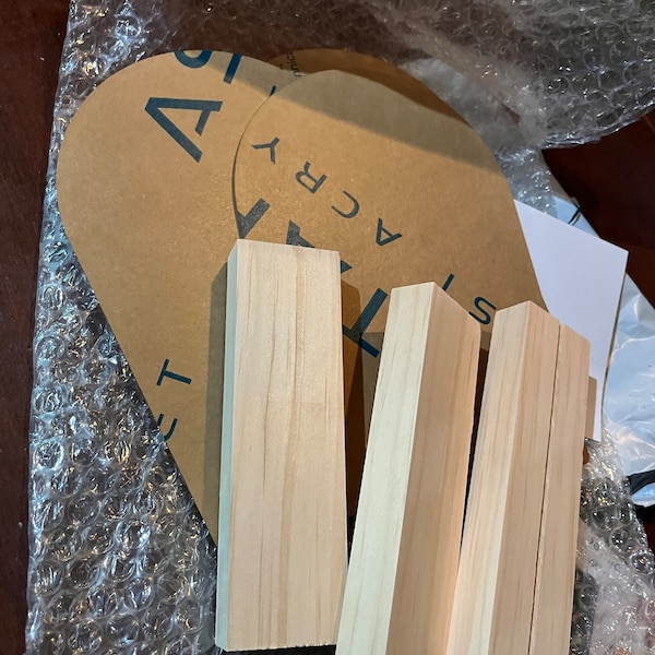 Arched Acrylic Blank and Wooden Base | Blank Sign | A6 | A5 | A4 ...