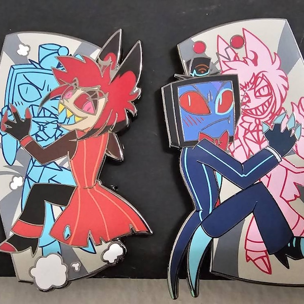 Hazbin Hotel Radioapple Chibi Dance Pin Lucifer Alastor PREORDER - Etsy