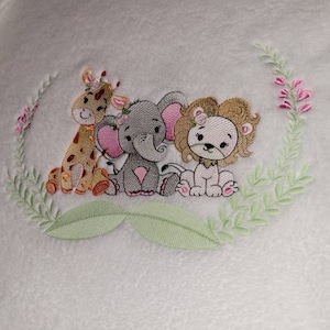 Jungle Safari Baby Animals Machine Embroidery Design 3 Sizes, File ...