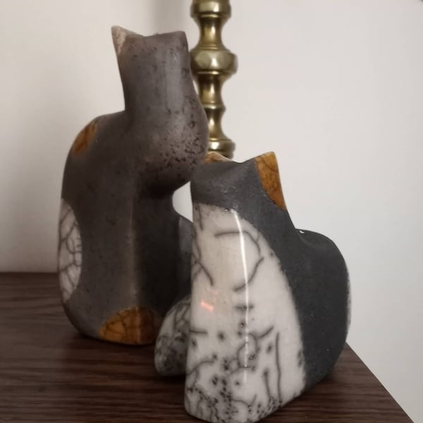 Ceramic Sculpture "cat",sculpture Raku,cat Figurine, Pets,animal ...