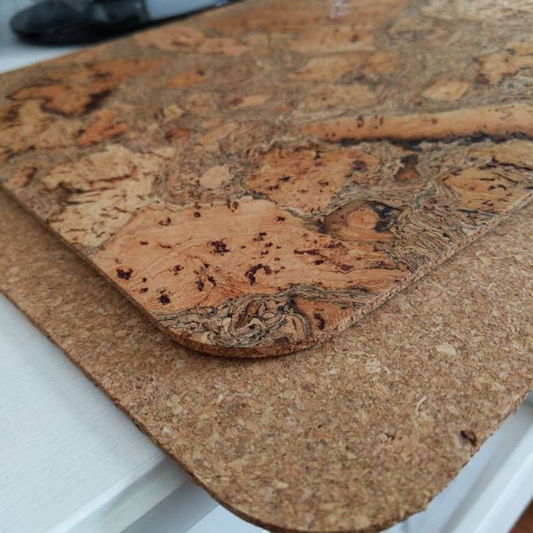 Cork Placemats Set of 4, Round and Rectangular Placemats Set, Cork ...