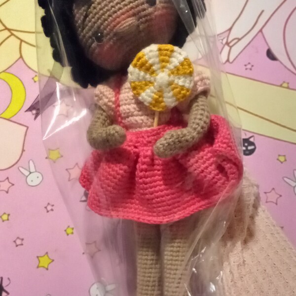 Amigurumi Miniature Jelin , Handmade Knitted , Crochet Doll 9cm - Etsy