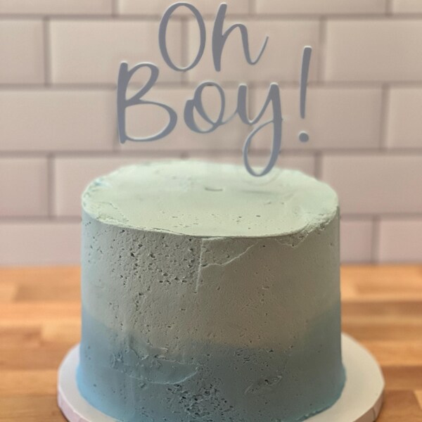 Oh Boy Cake Topper, 3D Baby Shower Cake Topper, Boy Baby Shower, Oh Boy Decorations, Gender ...