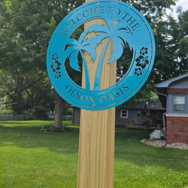 Personalized Tropical Patio or Pool Sign, Custom Tropical Sign - Etsy