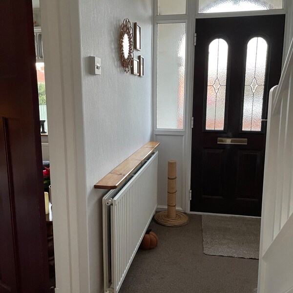 Handmade Radiator Shelf, Made From Solid Wood, Rustic Style ...