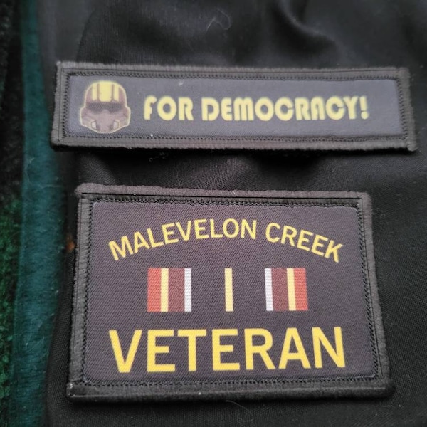 Malevelon Creek Veteran Morale Patch- Hook and Loop Patch 2x3" Made in ...