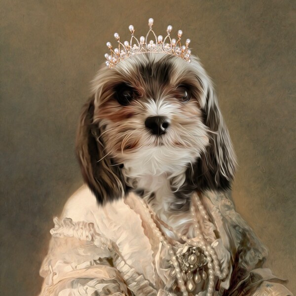 Custom Royal Cat Portrait, Regal Pet Portrait, Renaissance Pet Portrait ...