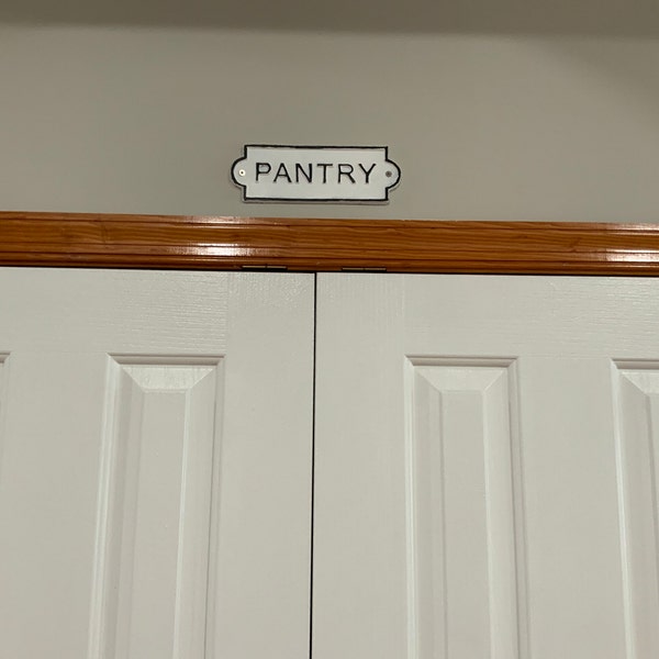Pantry Sign, Iron Bathroom Sign, Retro Home Decor, Bathroom Decor ...
