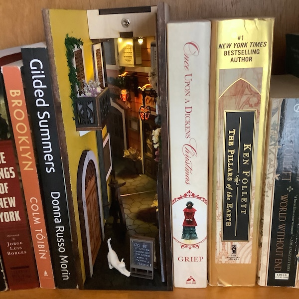 MINIALLEY Italy Booknook Assembled Prebuilt Bookshelf Insert Bookshelf ...