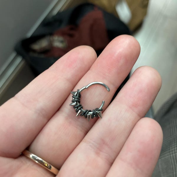 16g Piercing Retainer, Retainer Body Jewellery, Discreet Retainer ...