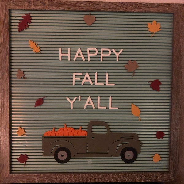 Fall Truck With Pumpkins for Letterboards and Feltboards - Etsy