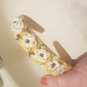 Sunflower Embroidered Hair Barrettes for Women Girl, Handmade Hairclip ...