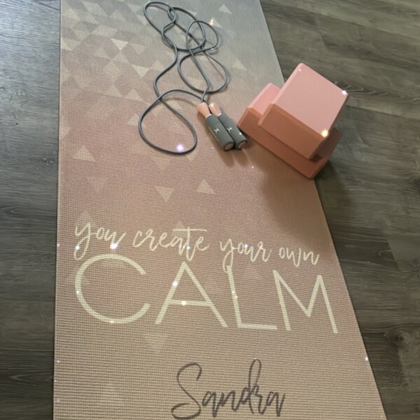 Workout Inspiration Personalized Yoga Mat, Yoga Accessories, Gifts for ...