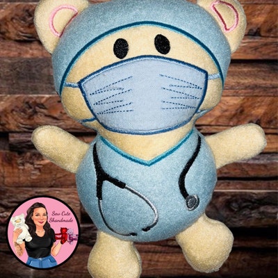 Doctor Nurse Medic Teddy Bear Stuffie ITH Embroidery Machine Pattern - Etsy