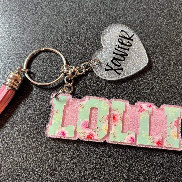 Customizable Show Goat 4H Glitter Keychain, Personalized Goat Keychain ...