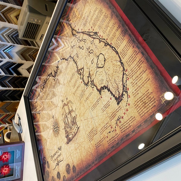 Treasure Map of the Southeast Limited Edition, 16" X 22" Treasure Map ...