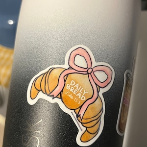 Daily Bread Croissant With Bow Sticker Bible Faith Stickers God Journal ...