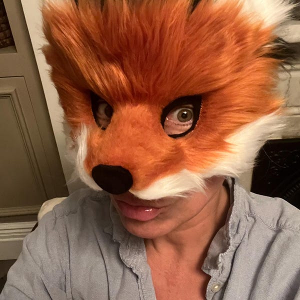 Faux Fur Red Fox Mask, Handmade - Etsy