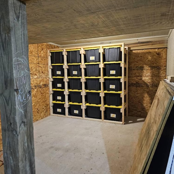 27 Gallon Tote Rack Plans, Custom Rack Configurator, Tote Garage ...