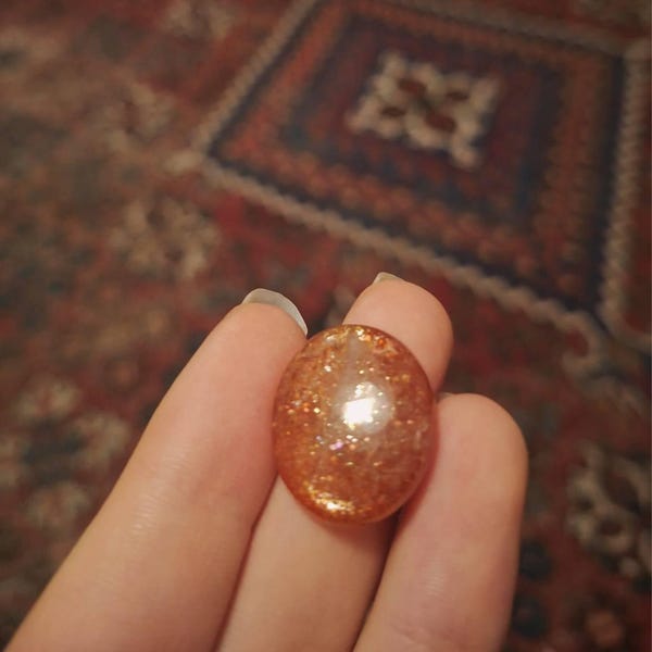 Natural Sunstone Oval Shape Cabochon, Loose Sunstone Gemstone, Sparkle ...