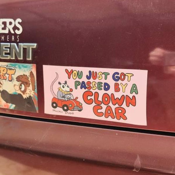 Funny Weird Gen Z Bumper Sticker, a Witch Turned Me Into a Car, 7.5 X 3 ...