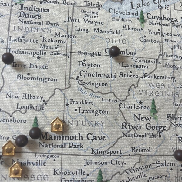 Personalized Colorful US Push Pin Travel Map USA Push Pin Travel Map ...