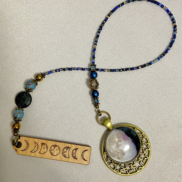 Moon Phase Bookmark, Choose Your Moon, Unique Bookmark, Beaded Moon ...