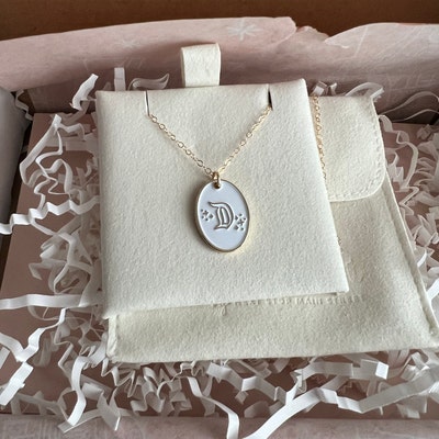 Disney Castle Enamel Necklace, Oval Pendant Dainty Chain, Gold or ...