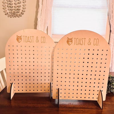 SVG File Large Curved Floor Standing Peg Board Style Display Stand ...