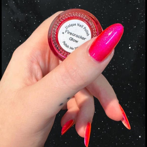 Firecracker Glow - Fuchsia Red Pink Orange "neon Glow Pop Collection ...