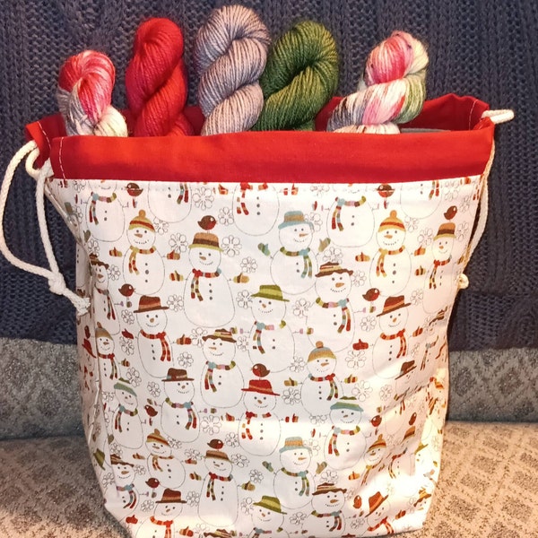 Sock Knitting Bag in Backyard Birds Print, Two at a Time Sock Project ...