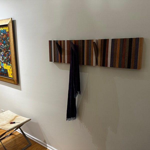 Grand Design Modern Coat Rack, Hardwood Coat Rack, MCM Wall Hanging ...