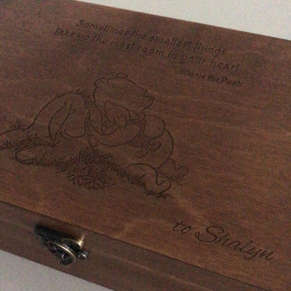 Custom Quote Wooden Box, Baby Memory Box, Personalized Jewelry Box ...