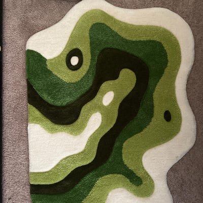 Asymmetric Tufted Rug / Hand Tuft Rug, Soft & Fluffy, Handmade Rug ...