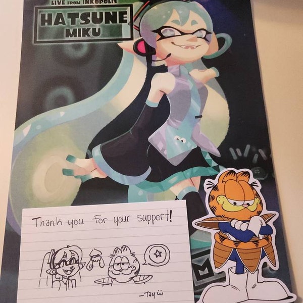 Hatsune Miku Splatoon Print - Etsy