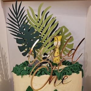 Jungle Cake Topper Safari Cake Topper Wild One Cake Topper - Etsy