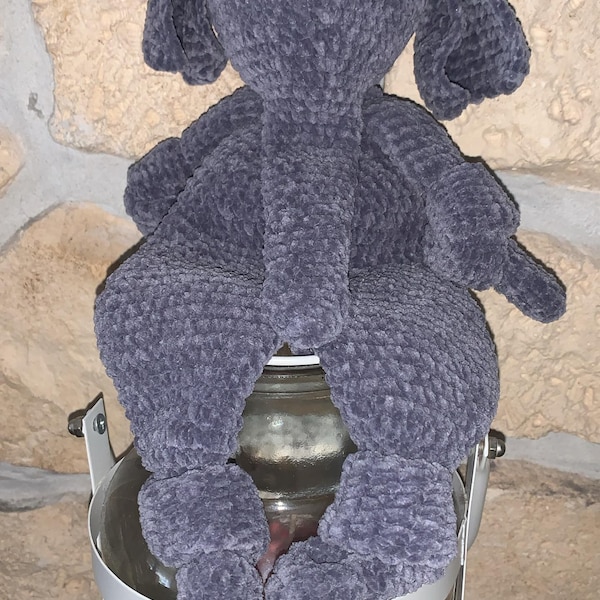 Pattern Crochet Animal, Baby Elephant Comforter, Crochet Snuggler Toys ...