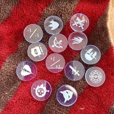 Acrylic Magic Plus 1 1 Counters Tokens Set MTG Magic the Gathering ...