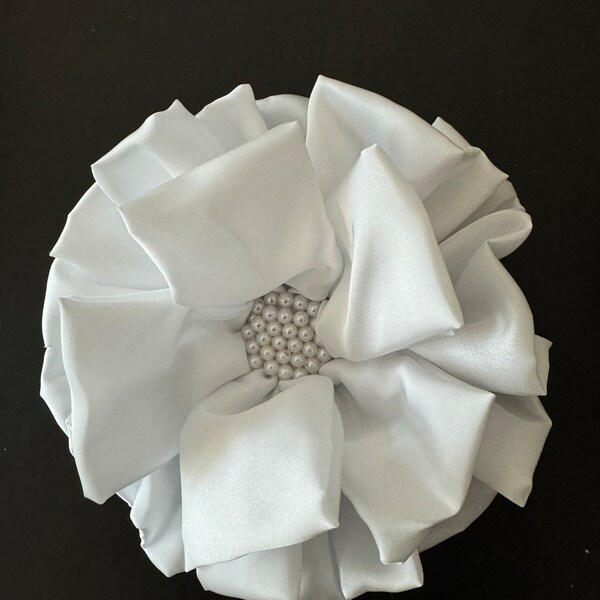 Larger Handmade Silk Flower Fabric Flower (3-3/4 Inches) in Ivory MY ...