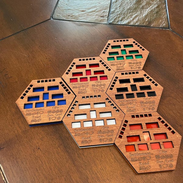 Catan Organizer Gift Settlers of Catan Piece Holder Acrylic and Wood ...