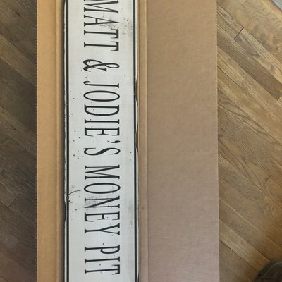 Custom Distressed Money Pit Sign Rustic Hand Made Vintage Wooden Sign ...