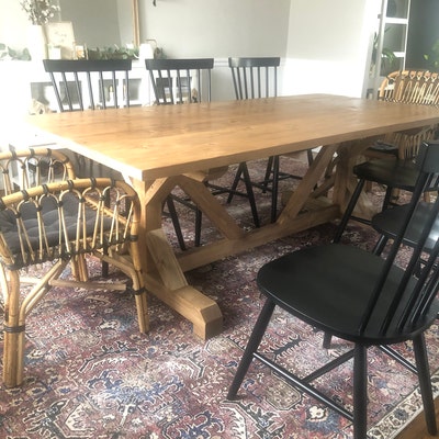Custom Farm Table, Farmhouse Dining Room Table, Wood Kitchen Table ...