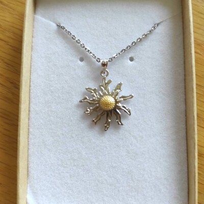 Eguzkilore Necklace sunflower Pendant nature Jewelry basque Jewelry ...